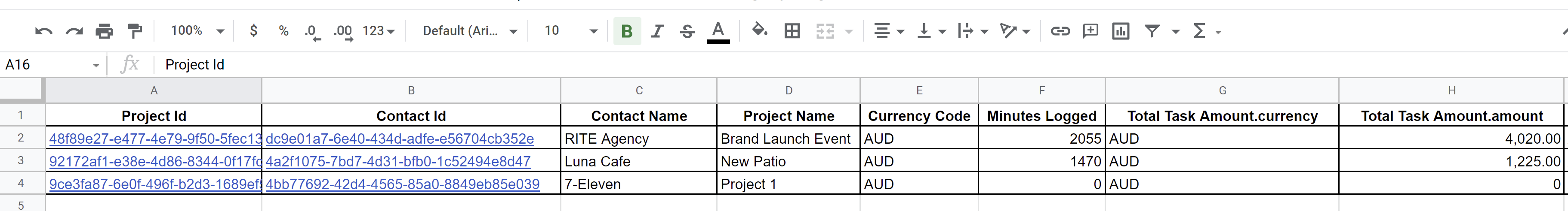 Xero Projects - G-Accon | Automate Financial Reporting with Google Sheets Integration